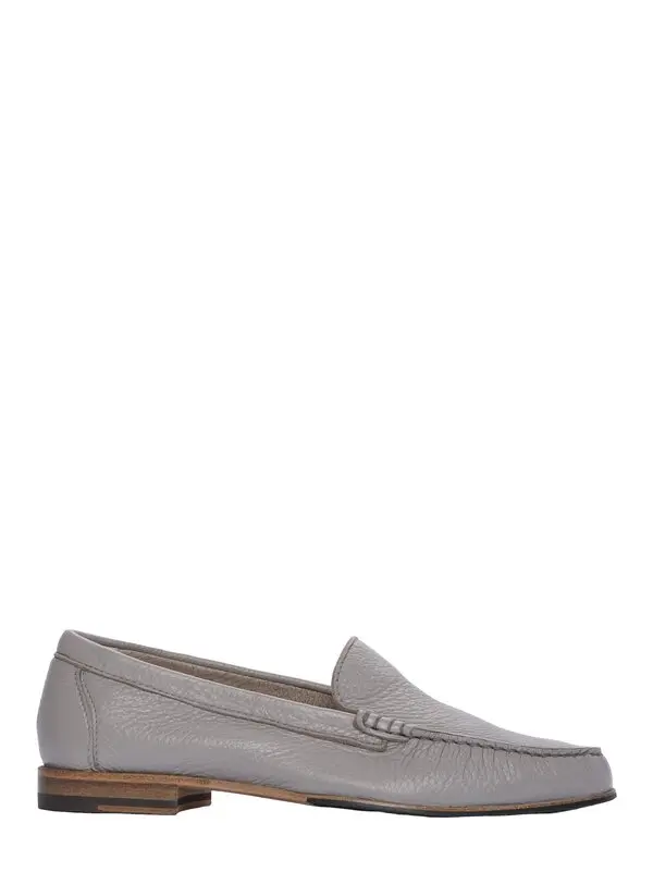 Lukure Sofia Loafer In Deer Skin - Light Grey