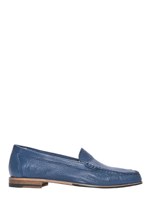 Lukure Sofia Loafer In Deer Skin - Navy
