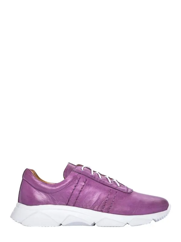 Lukure Flex Lace-up Leather Sneakers - Fuchsia