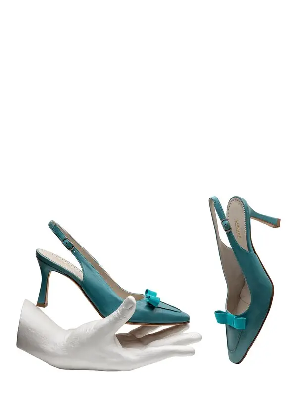 Lukure Emma Slingback Pumps - Turquoise