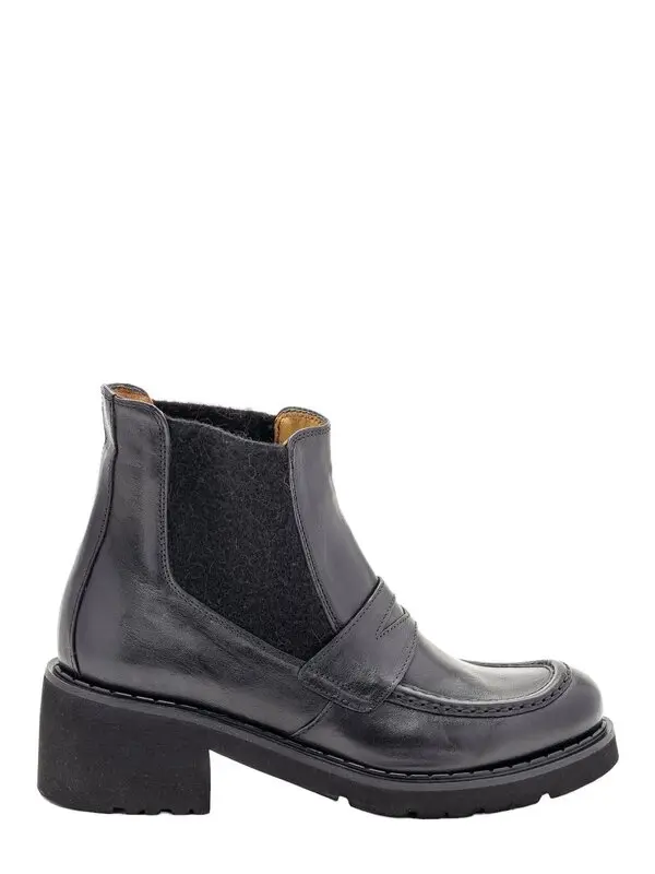 Lukure Chelsea Boot With Elastic Sides And 55mm Heel - Black