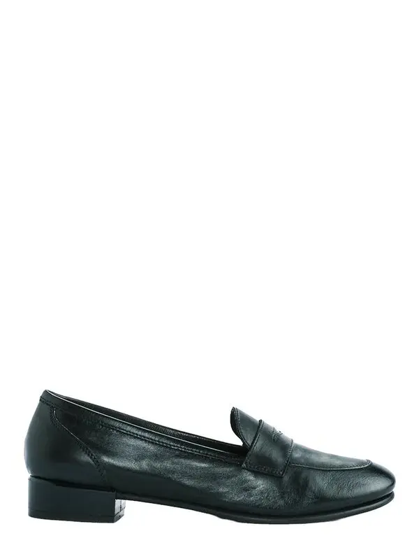 Lukure Soft Loafer, Hand-painted Kangaroo Leather - Black