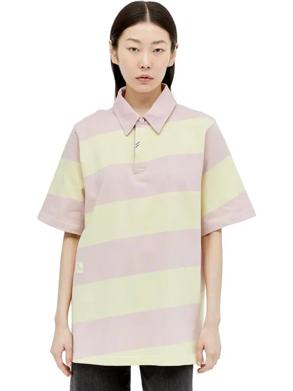Burberry Striped Polo Shirt - Pink