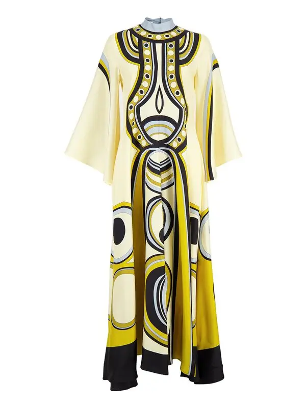 La DoubleJ Sanctuary Placée Silk Twill Maxi Dress - Multicolour