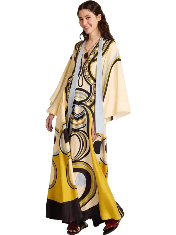 La DoubleJ Sanctuary Placée Silk Twill Maxi Dress - Multicolour