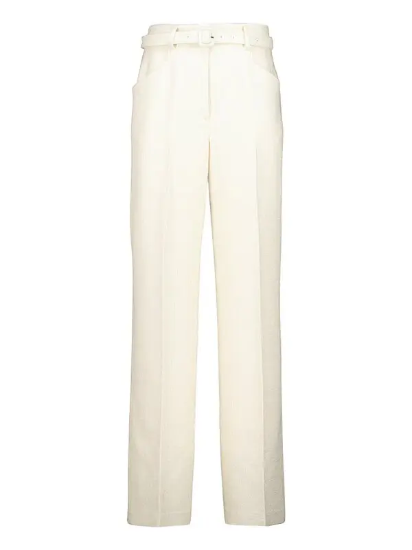 Gabriela Hearst Ivory Silk And Virgin Wool Norman Tailored Trousers - White