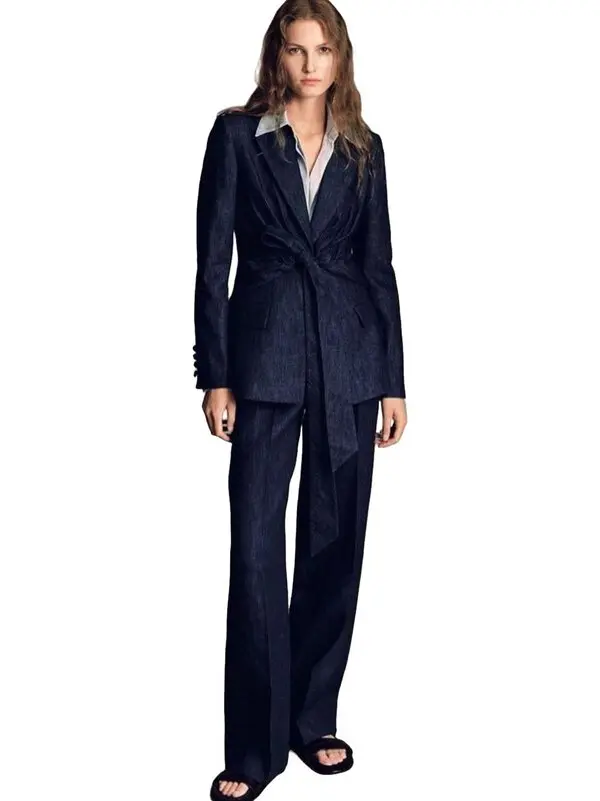 Gabriela Hearst Norman Wide-leg Cotton Trousers - Blue