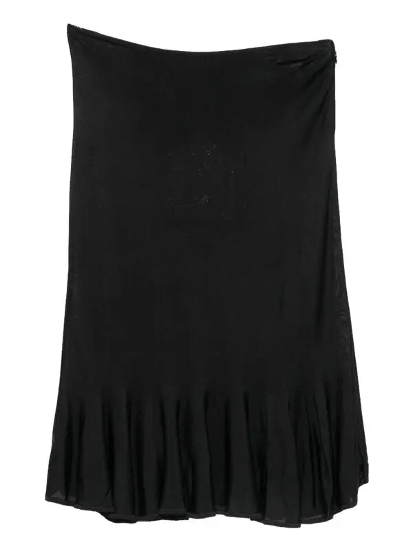 TOTEME Fluted Midi Skirt - Black