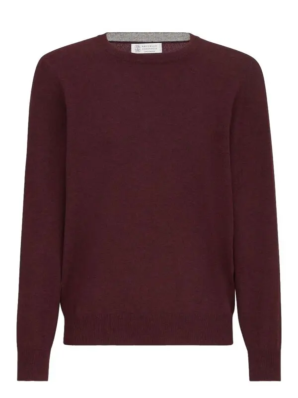 Brunello Cucinelli Cashmere Crewneck Sweater - Red