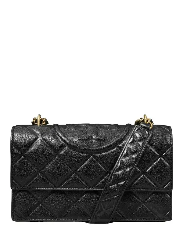 Tory Burch Fleming Small Leather Crossbody Bag - Black