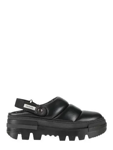 Premiata Leather Mules With Shearling Lining - Black
