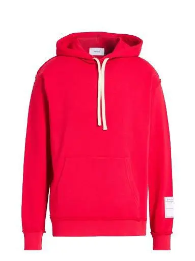 SHOE Cotton Fleece Hooded Sweatshirt - Red