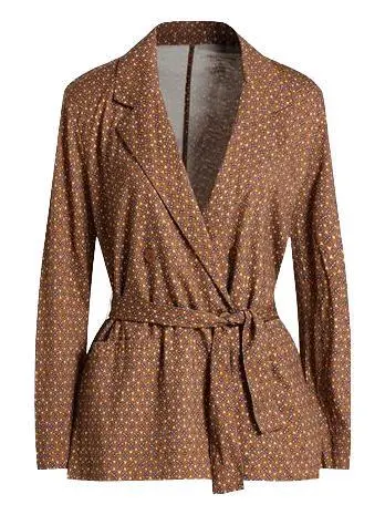 Majestic Filatures Single-breasted Floral Print Belted Blazer - Brown