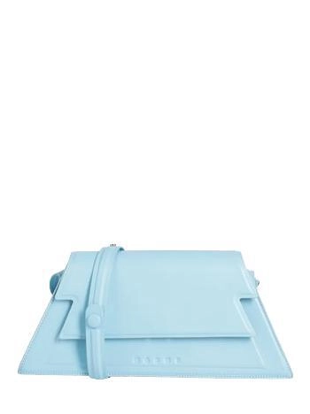 Marni Calfskin And Brass Crossbody Bag - Blue