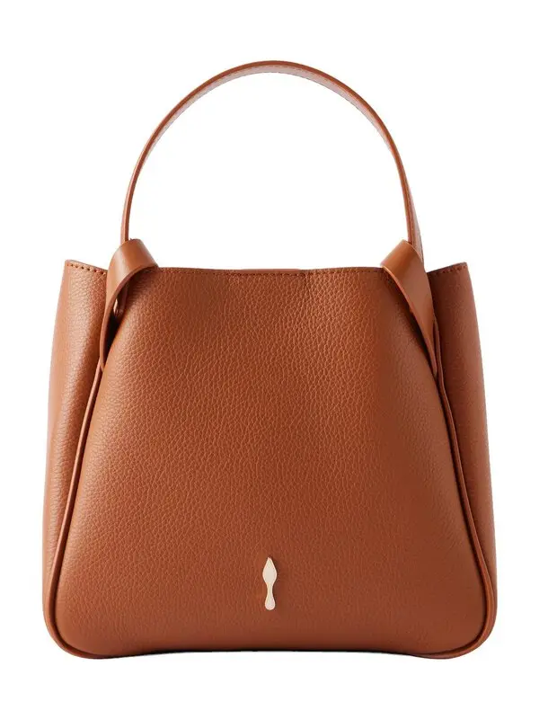 CHRISTIAN LOUBOUTIN Bettina Mini Embellished Leather Tote - Brown
