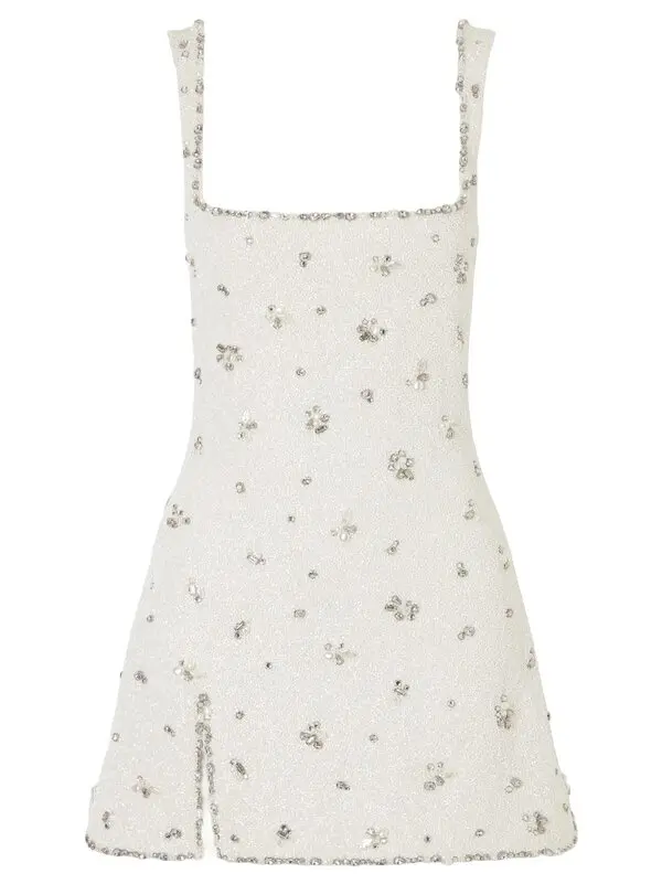 CLIO PEPPIATT Embellished Mini Dress - Neutrals
