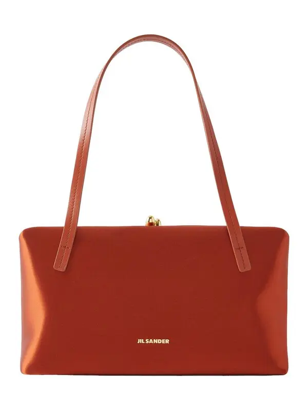 JIL SANDER Goji Pillow Satin Shoulder Bag - Orange