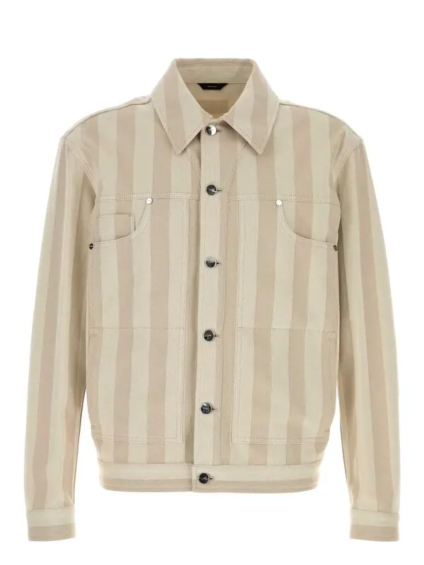 Fendi Embroidered Denim Jacket - Multicolor
