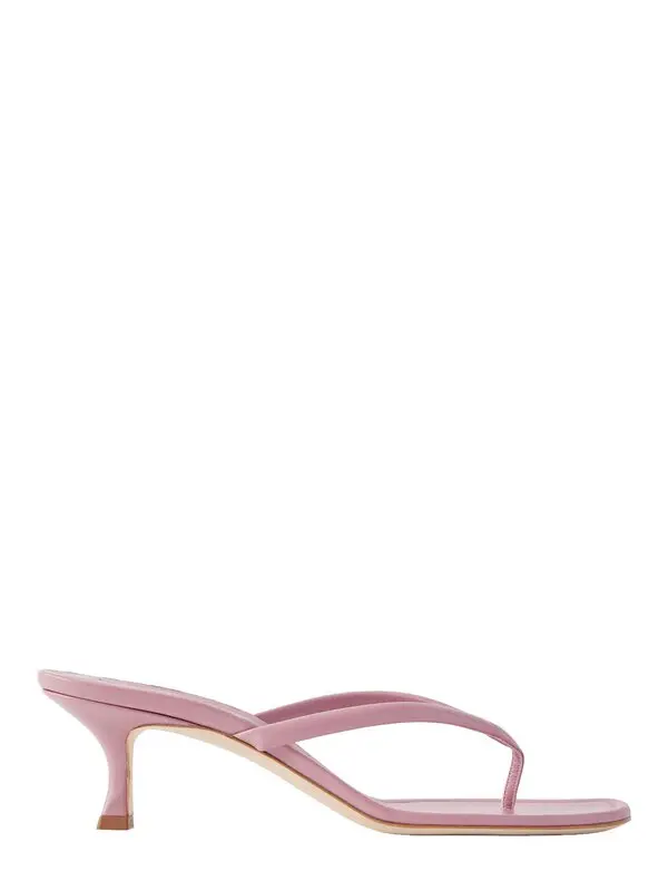 Manolo Blahnik Paterno Leather Thong Sandals - Pink