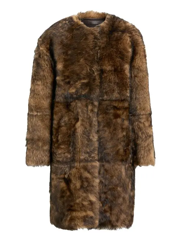 Zimmermann Shearling Coat - Chocolate