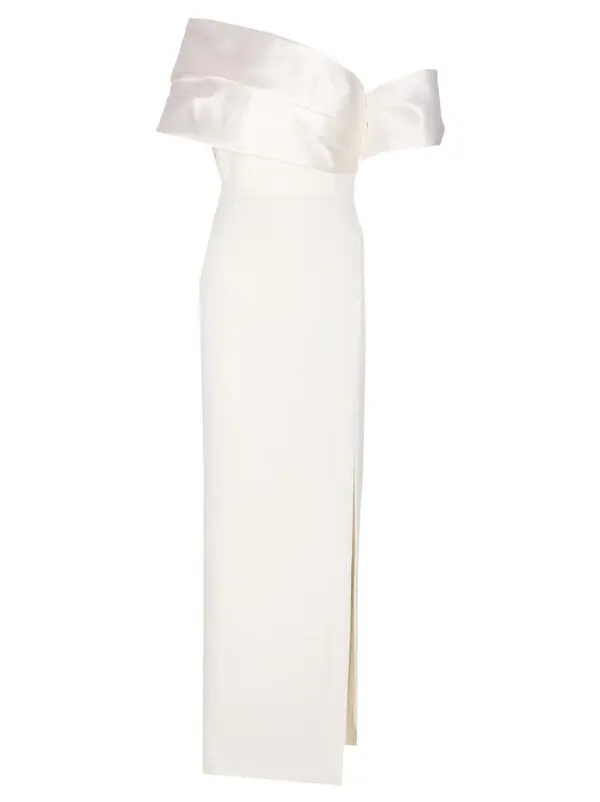 Solace London Alexis Maxi Dress With Bow Detail - White