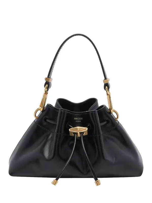 JIMMY CHOO Small Cinch Shoulder Bag - Black