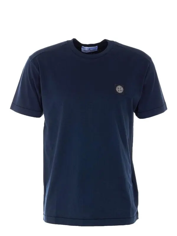 Stone Island Logo T-shirt - Blue