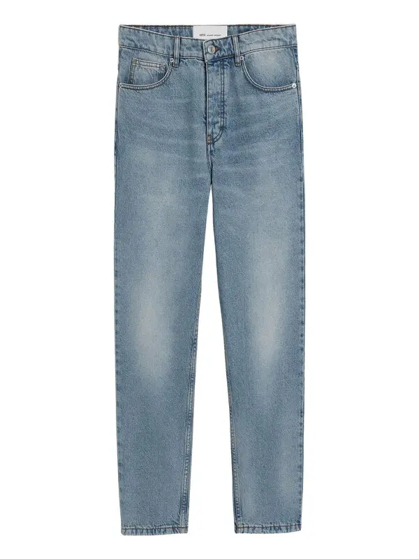 AMI Paris Tapered Fit Cotton Jeans - Blue
