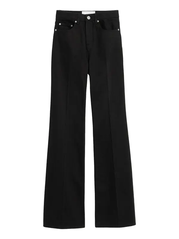 AMI Paris Flare Fit Cotton Jeans - Black
