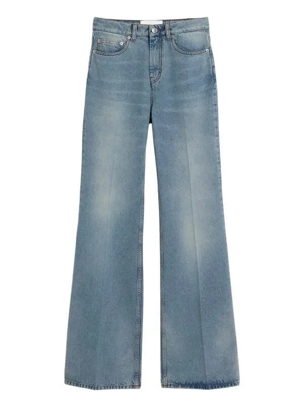 AMI Paris Flare Fit Cotton Jeans - Blue
