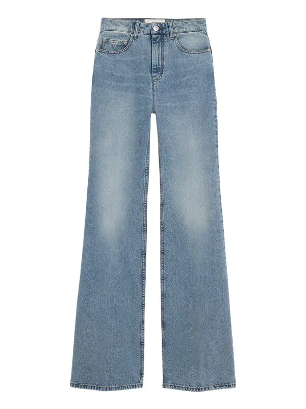AMI Paris Flare Fit Cotton Jeans - Blue