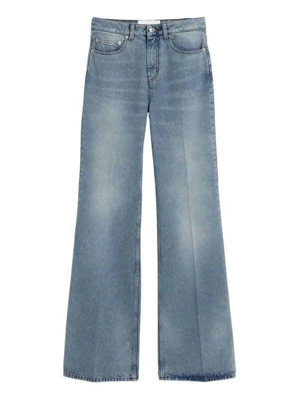 AMI Paris Flare Fit Cotton Jeans - Blue