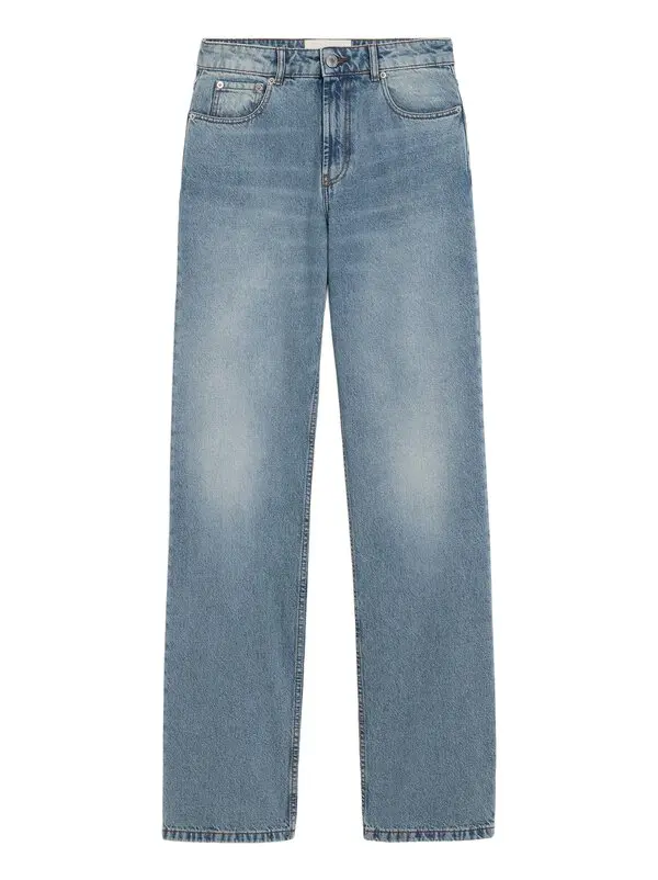 AMI Paris Large-fit Cotton Jeans - Used Blue