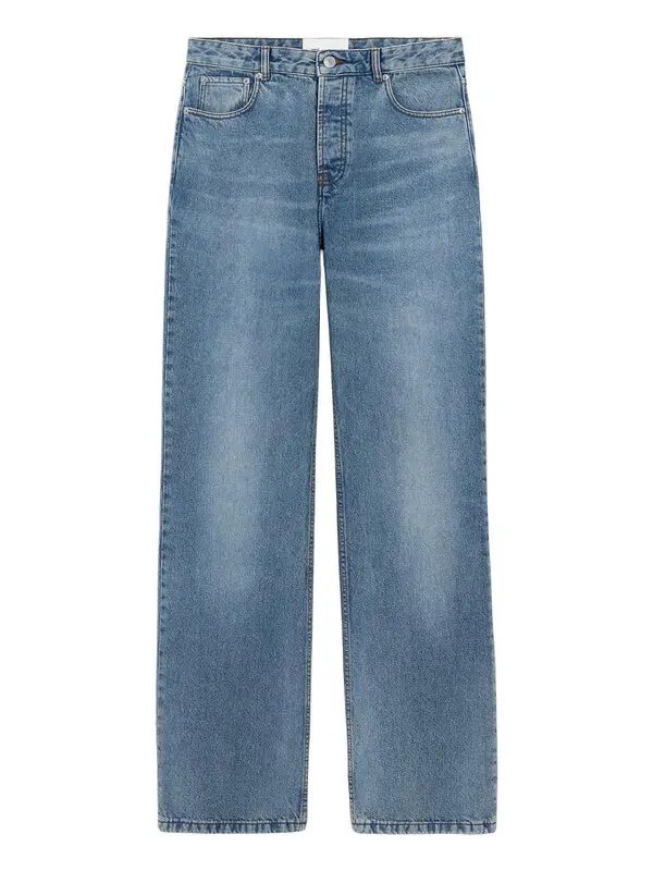 AMI Paris Large Fit Cotton Jeans - Blue