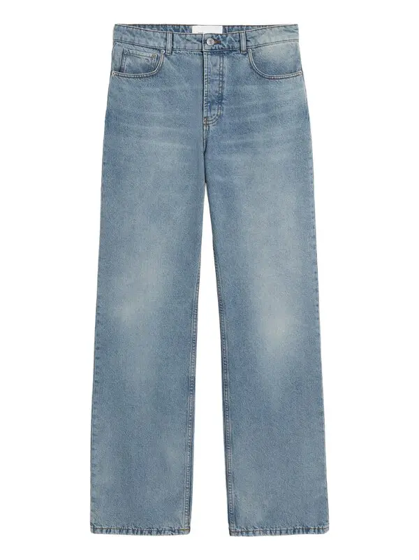 AMI Paris Large Fit Cotton Jeans - Blue