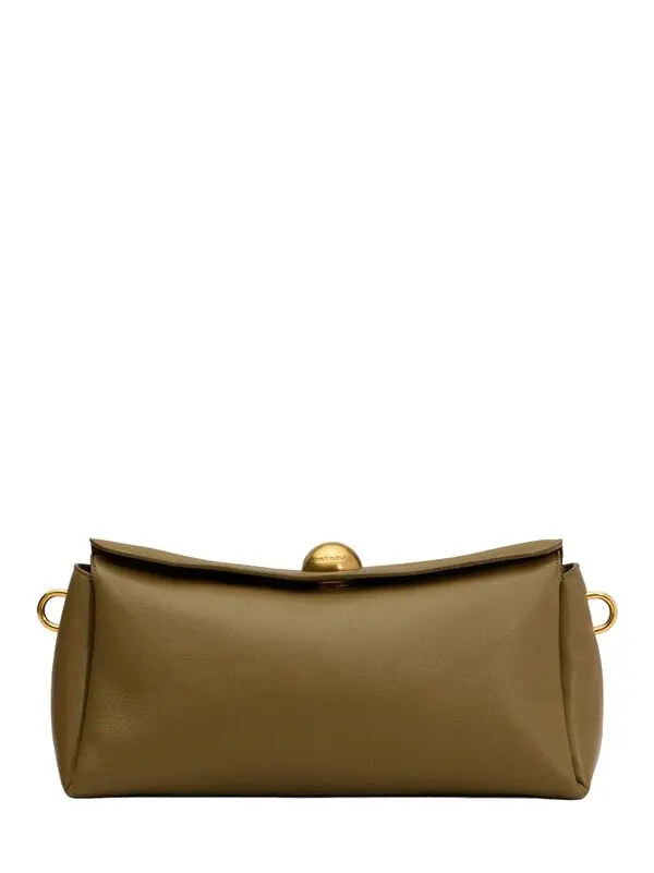 AMI Paris Smooth Leather Carrousel Bag - Khaki