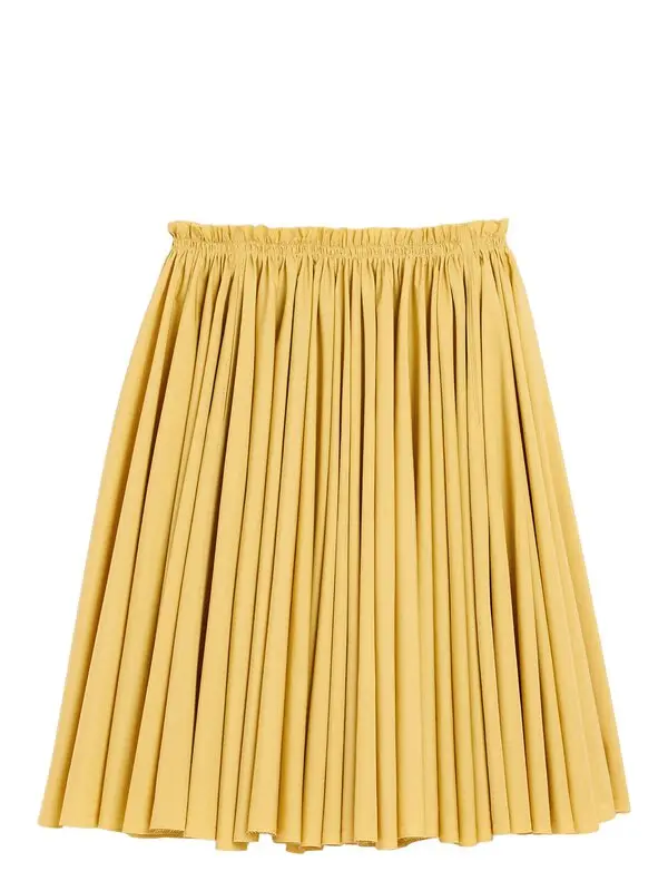 AMI Paris Cotton Corolla Midi Skirt - Yellow Pastel