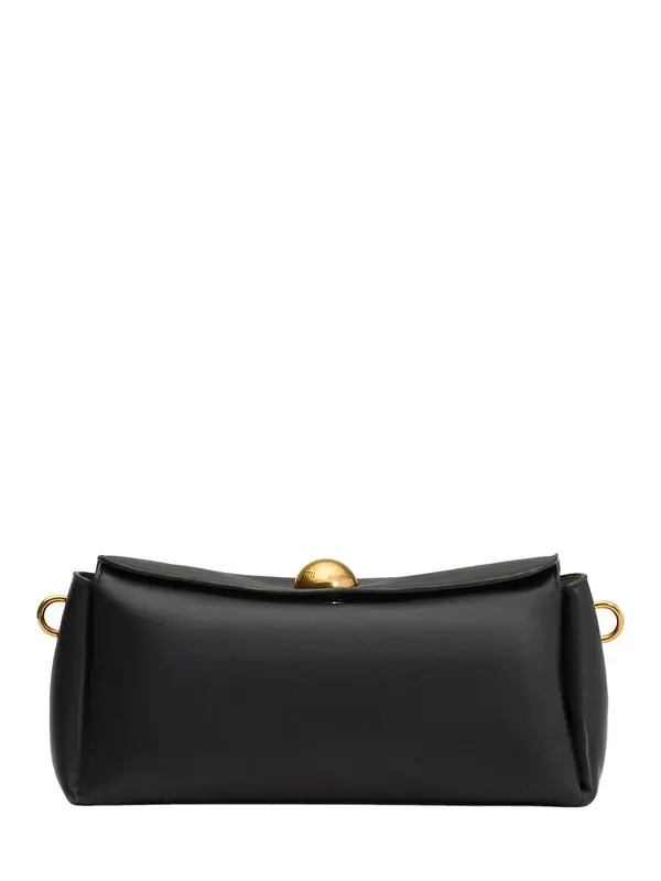 AMI Paris Cow Leather Carrousel Bag - Black