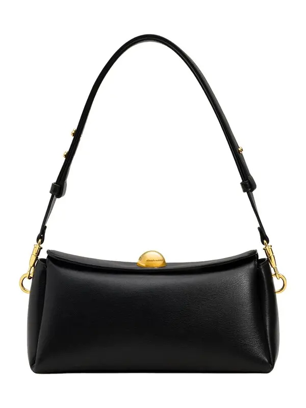 AMI Paris Cow Leather Carrousel Bag - Black