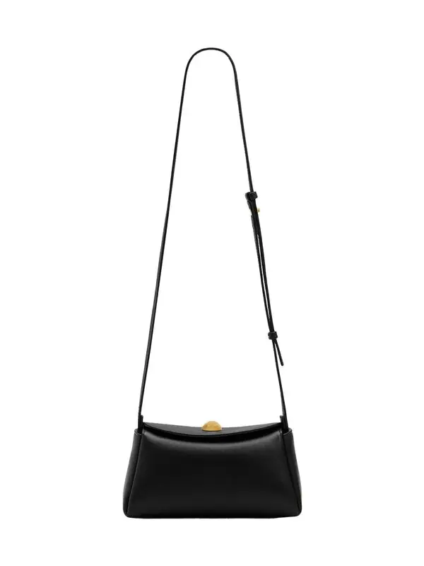 AMI Paris Cow Leather Mini Carrousel Bag - Black