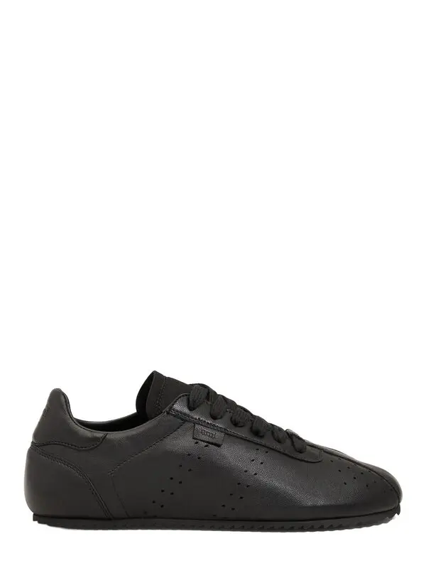 AMI Paris Cow Leather Soft Sneakers - Black