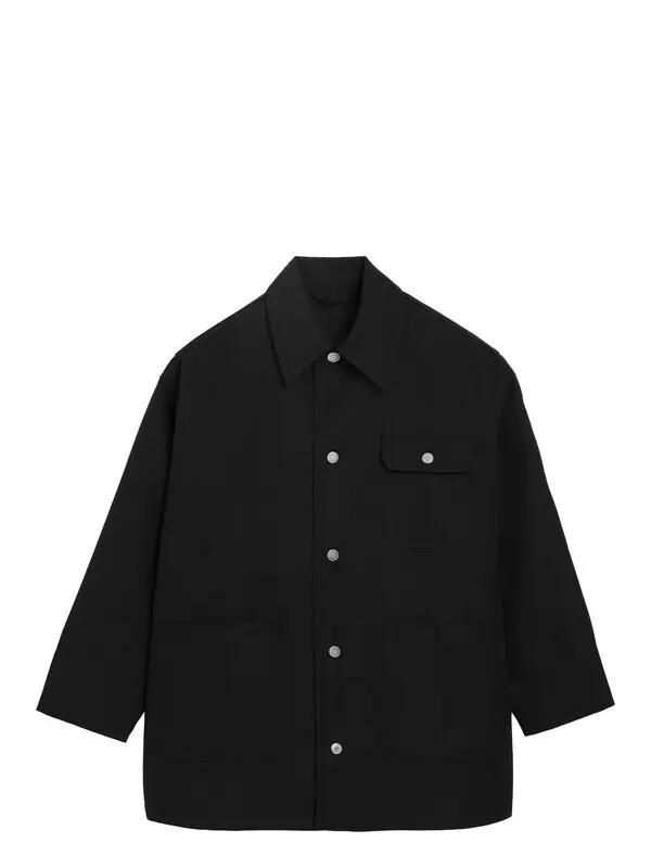 AMI Paris Wool Worker Jacket - Black