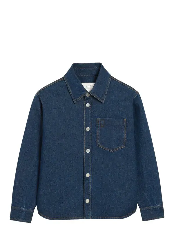 AMI Paris Denim Overshirt - Indigo