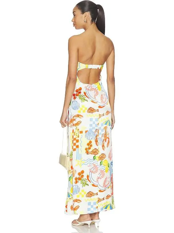L*Space Printed Strapless Maxi Dress - Seaside Soiree
