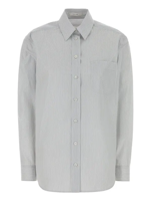 THE ROW Embroidered Poplin Shirt - White