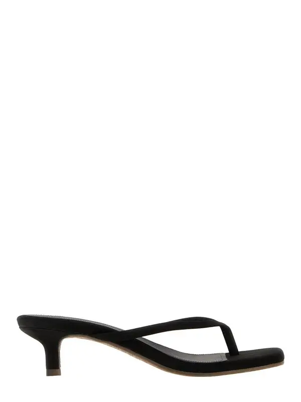 Tkees Suede Julia Thong Mules - Black