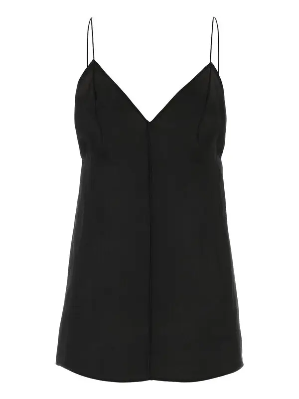 Khaite Silk Talsie Top - Black