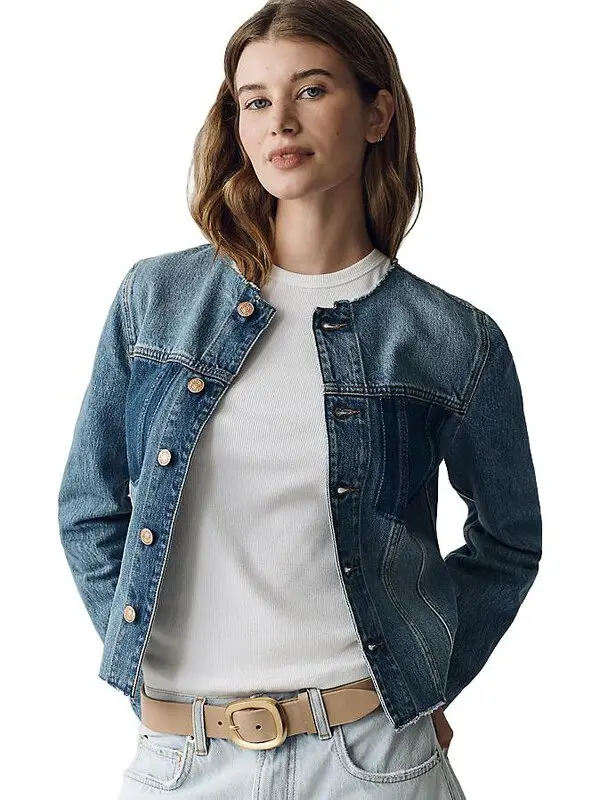 7 For All Mankind Vicky Denim Jacket - Medium Denim