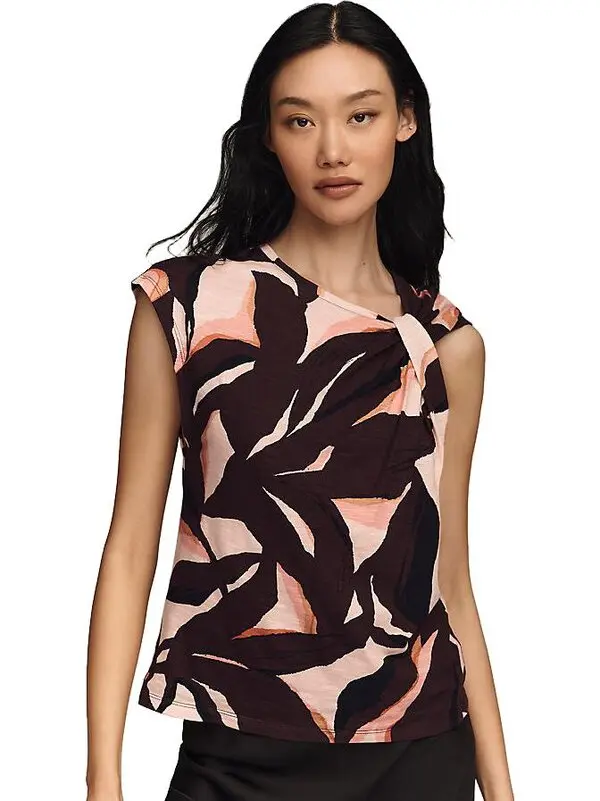 Sanctuary Asymmetrical Twisted Muscle T-shirt - Desertscape