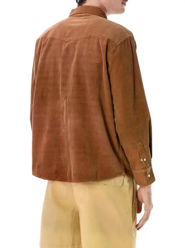 FOUND Western Corduroy Shirt - Brown